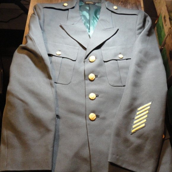 Jackets & Coats | Dcc Us Military Us Army Class A Dress Green Jacket ...